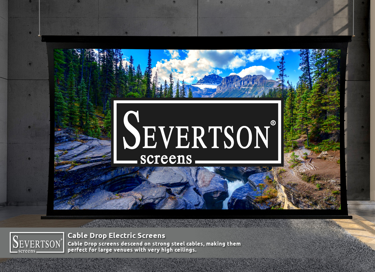 Severtson Screens Launches Cable Drop Series of Motorized Projection ...