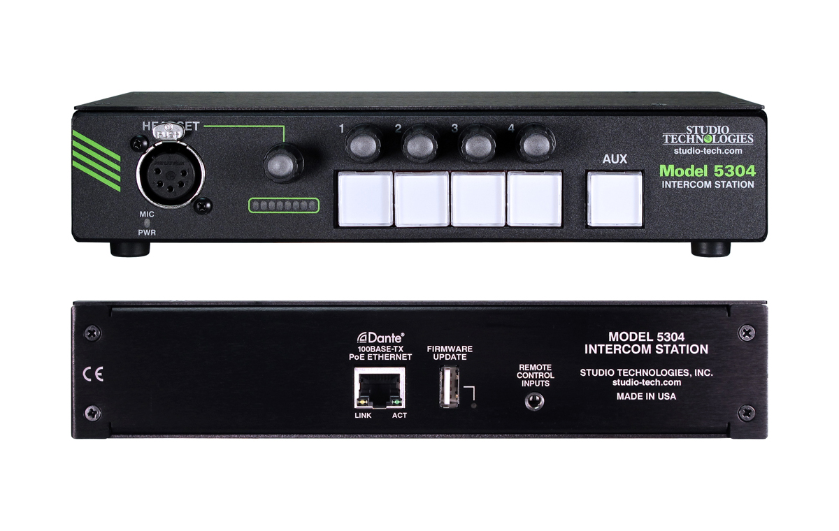 Studio Technologies New Model 5304 Offers Versatile Dante Intercom User ...