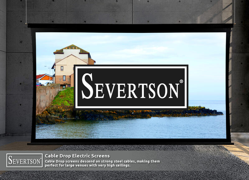 Severtson's New Cable Drop Motorized Projection Screens Ideal for Pro ...